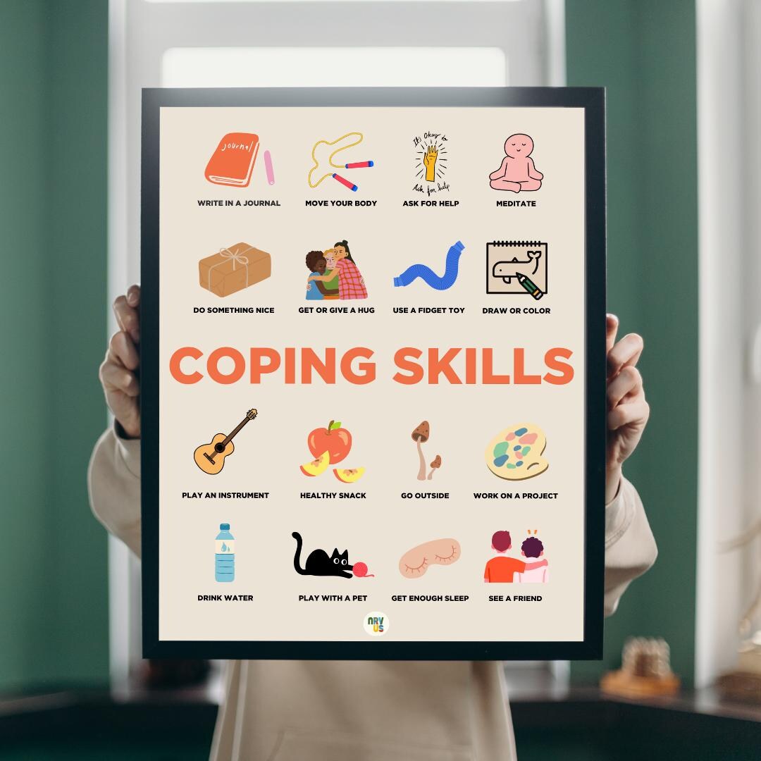 BOGO 5 Senses & Coping Skills Downloadable Art Prints - Etsy