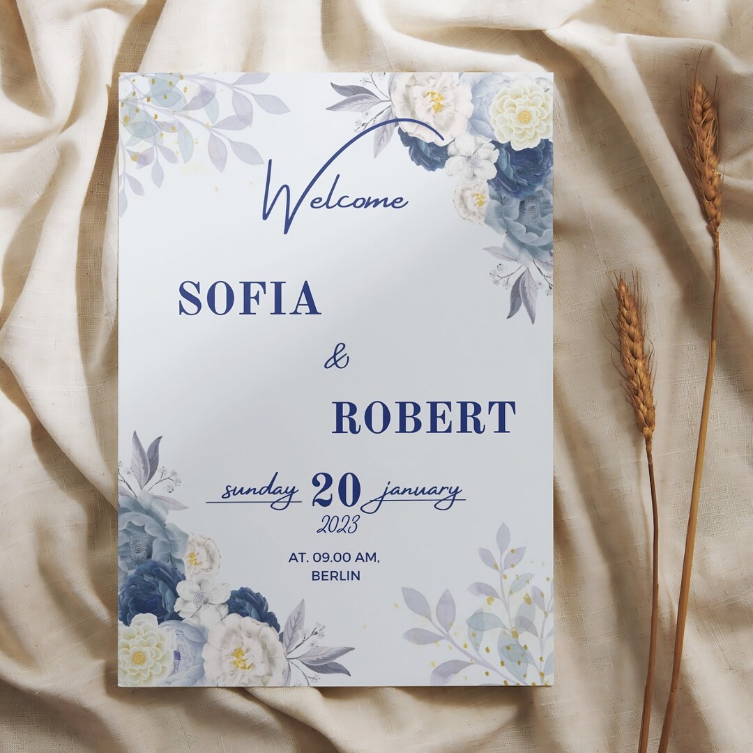 Wedding Welcome and Table Sign Templates Wedding Welcome Sign - Etsy