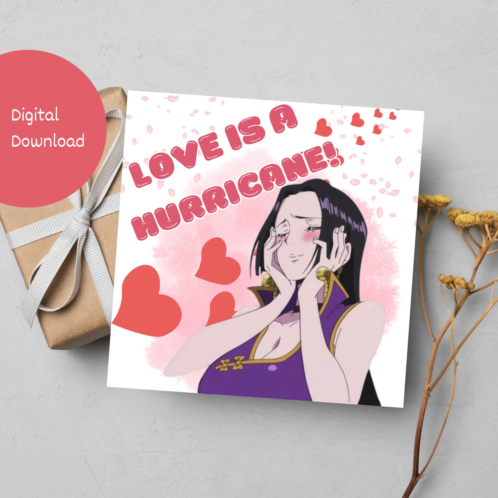 One Piece Anime Boa Hancock Love Card, Valentines and Birthdays - Etsy