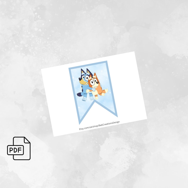 Bluey Happy Birthday Banner Bluey Birthday Decoration - Etsy