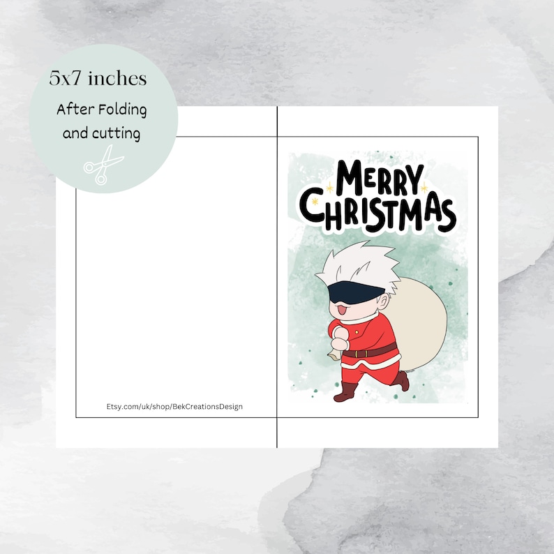 Jujutsu Kaisen Christmas Card, Anime Christmas Card, Gojo Christmas ...