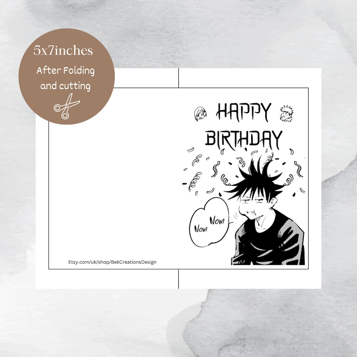 Jujutsu Kaisen Anime, Megumi Happy Birthday Card - Etsy