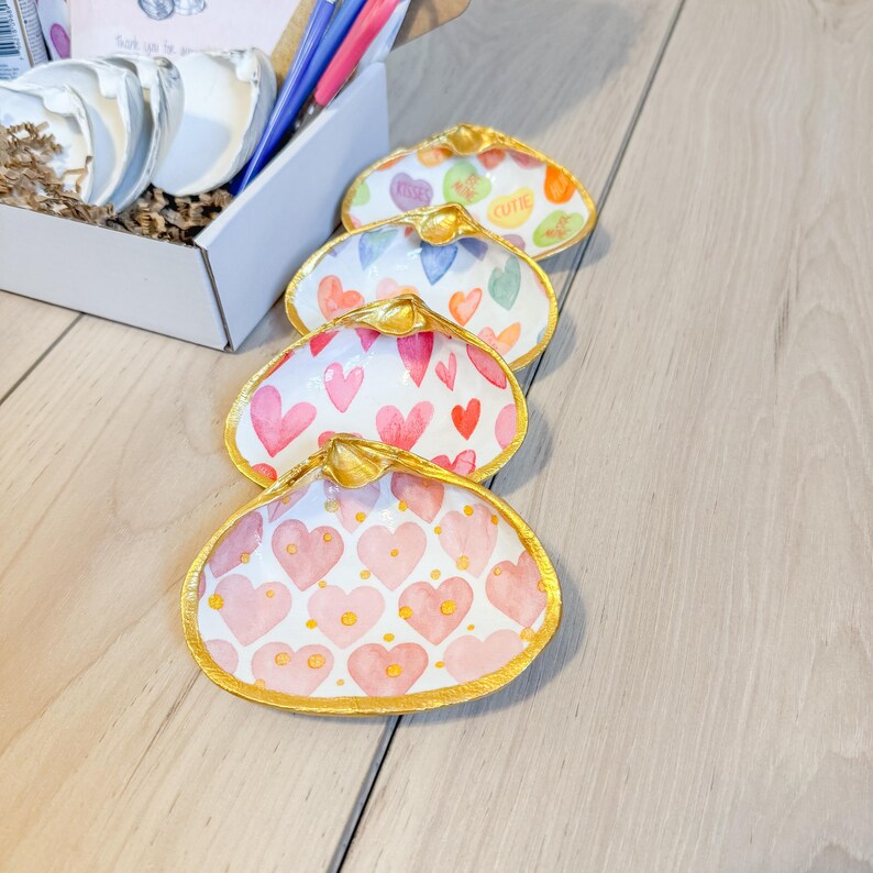Valentine Decoupage Clam Shell Craft Kit: DIY Party Activity - Etsy