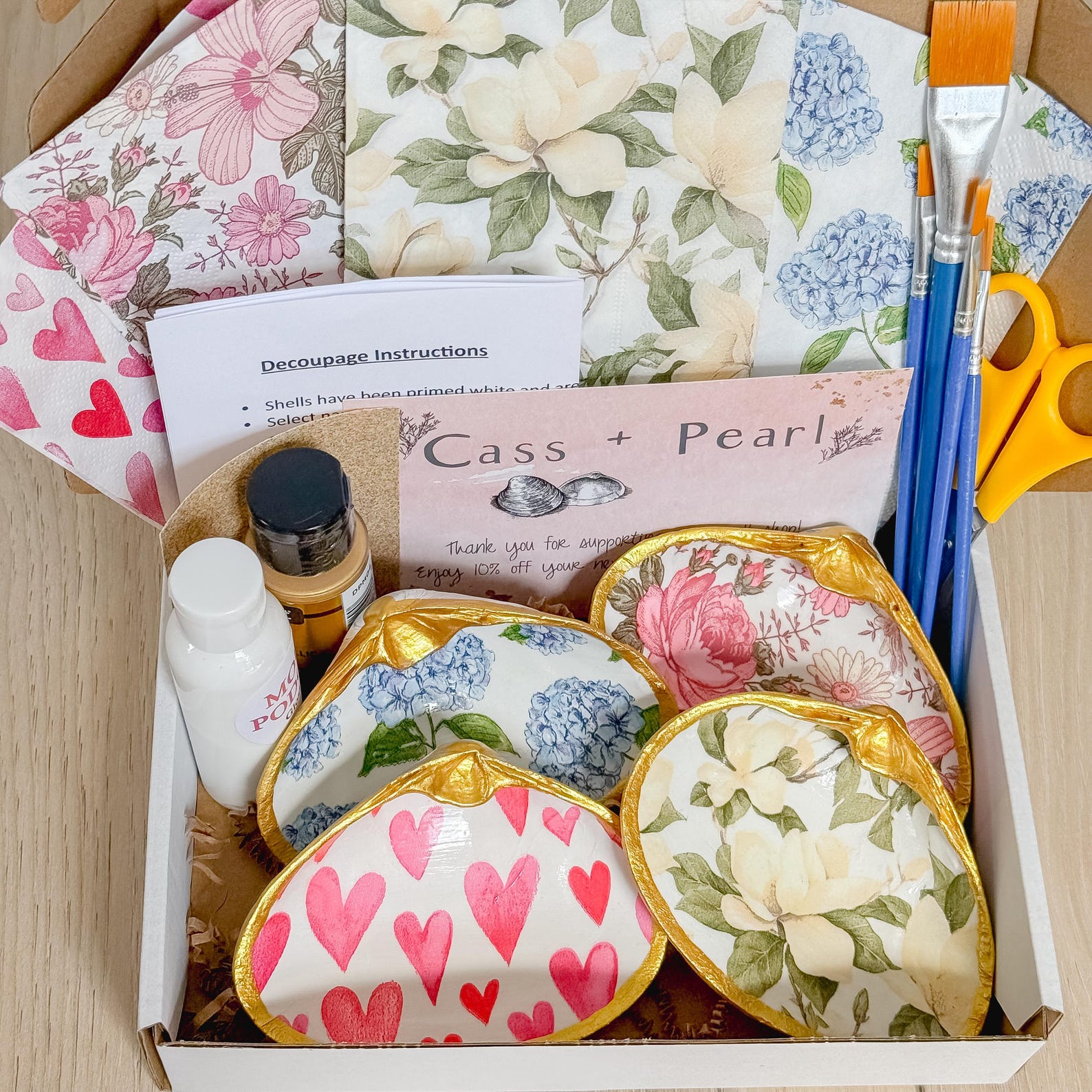 Mother's Day Decoupage Clam Shell Kit: DIY Crafting Gift - Etsy