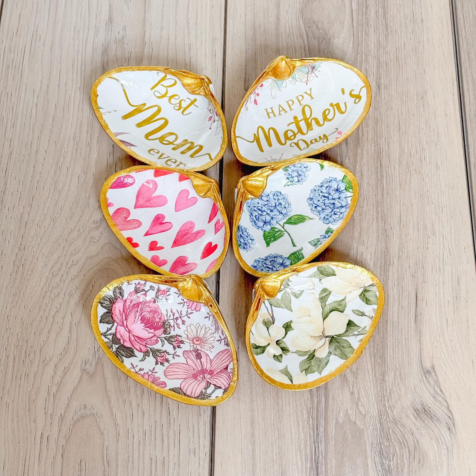 Mother's Day Decoupage Clam Shell Kit: DIY Crafting Gift - Etsy