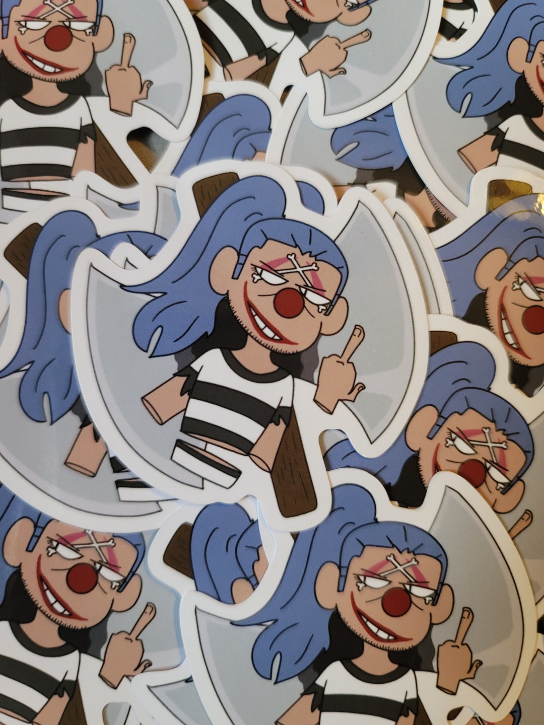 Impel Down Buggy The Clown One Piece Sticker Etsy