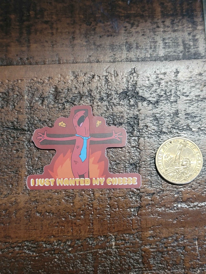 Smiling Friends Crucified Allan Sticker - Etsy