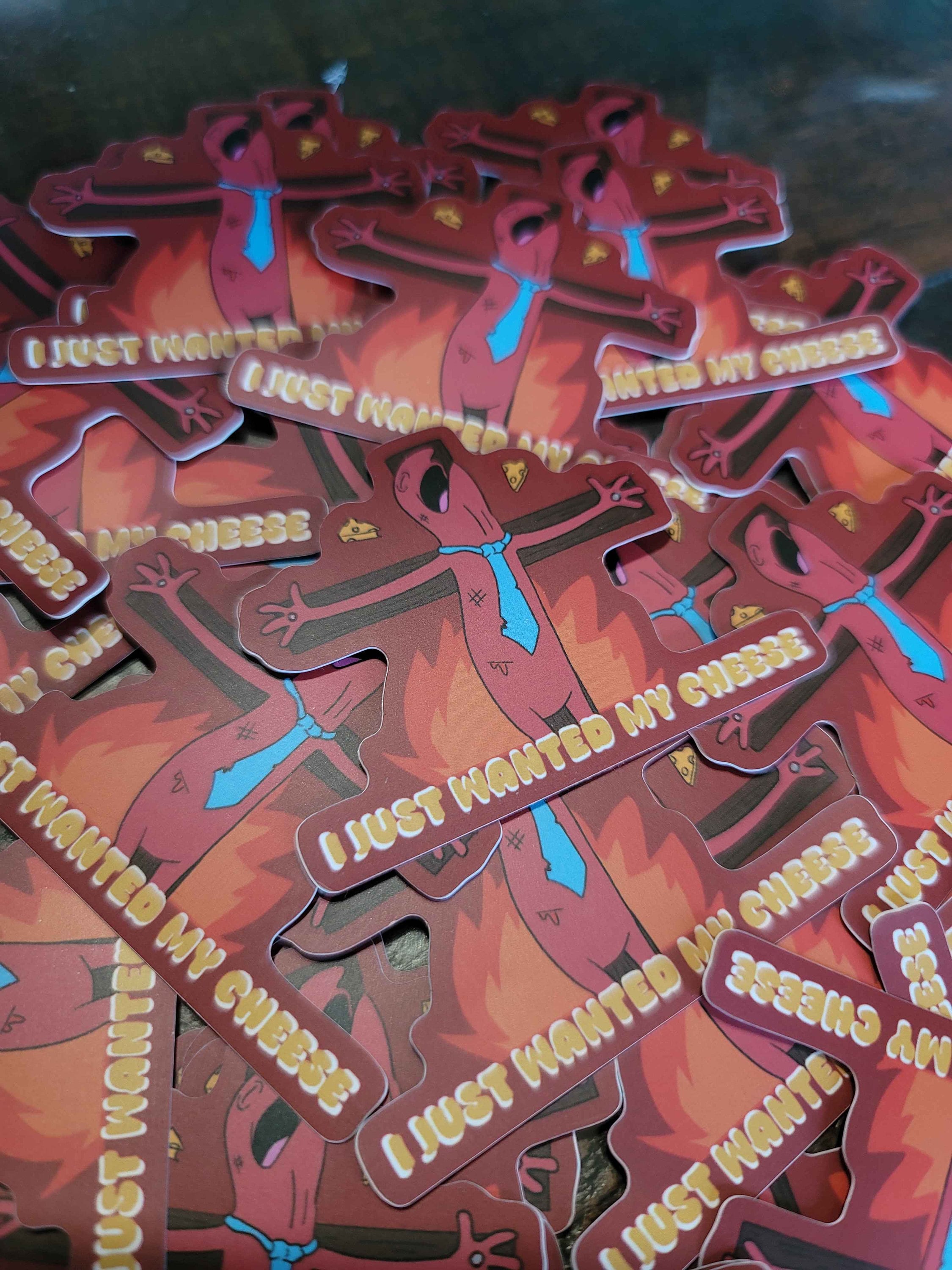 Smiling Friends Crucified Allan Sticker - Etsy