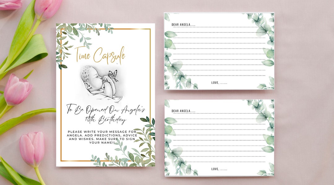 Editable Time Capsule Template for Baby With Original Artwork - Etsy
