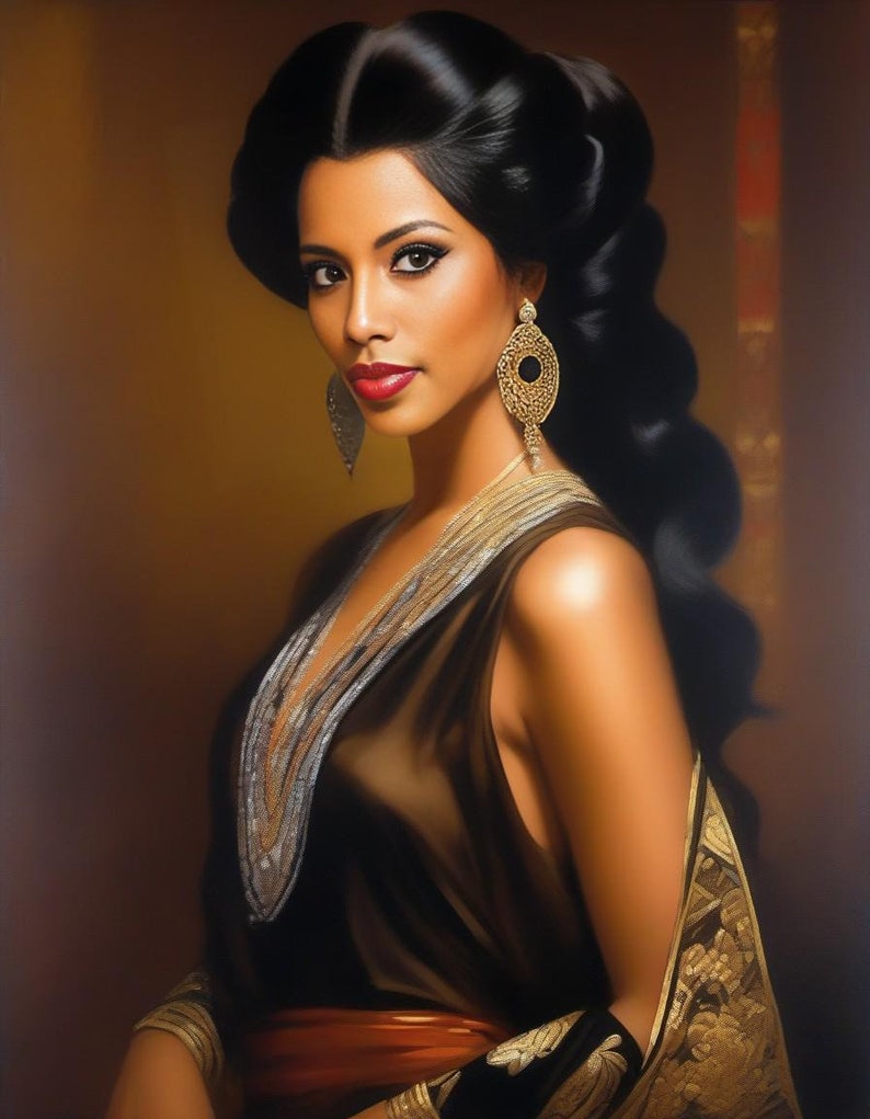 Digital Painting of Woman Digital Download - Etsy