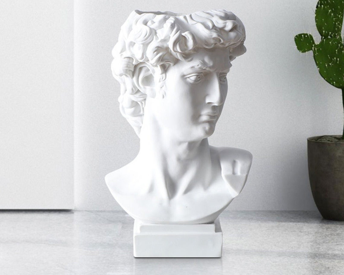David Statue Head, David Bust Flower Vases, Modern Nordic Style ...