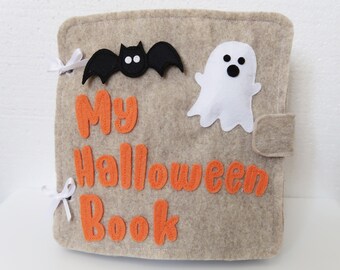 Halloween Quiet Book for Toddler. First Halloween Baby Book With Halloween Baby Activity ...