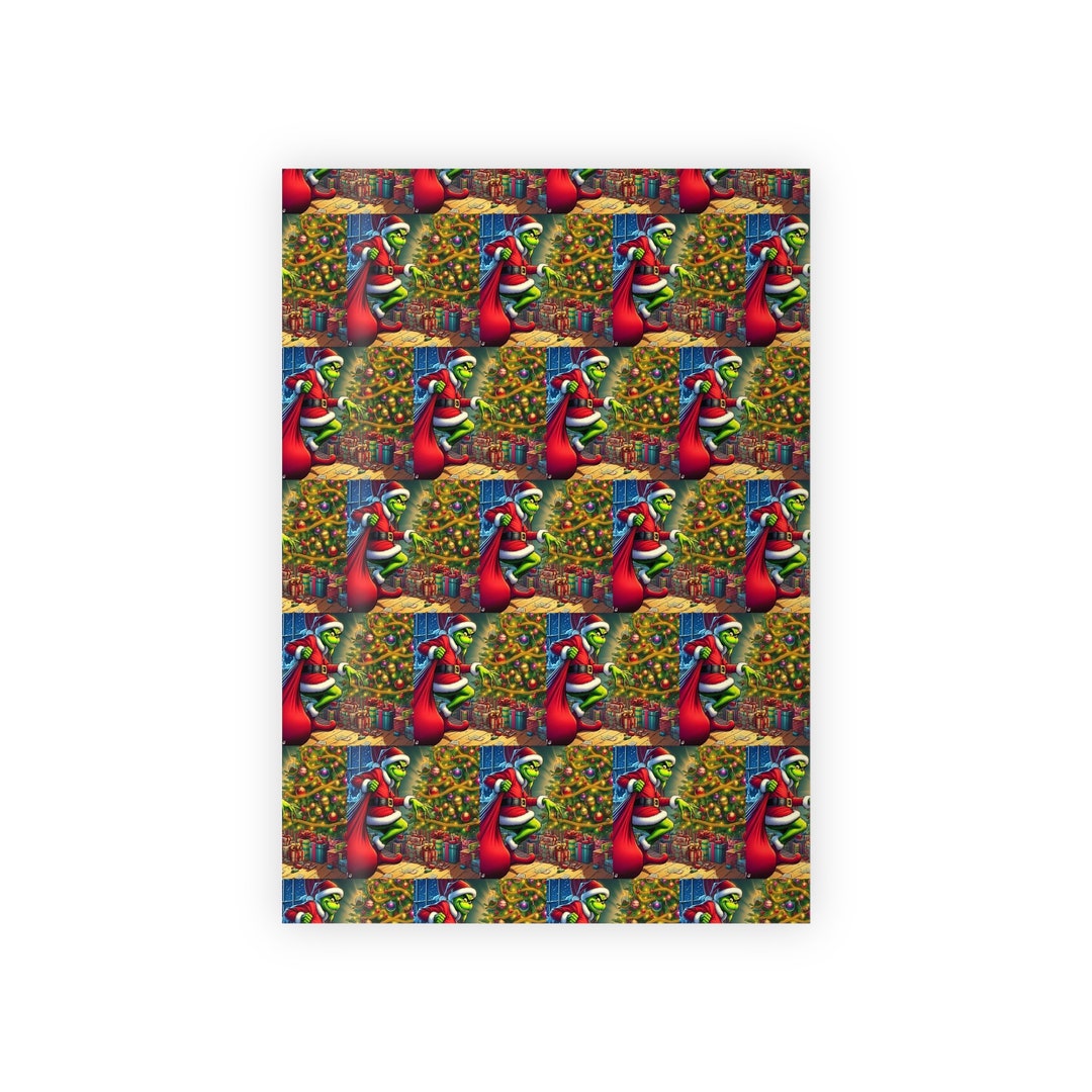 Grinch Wrapping Paper - Etsy