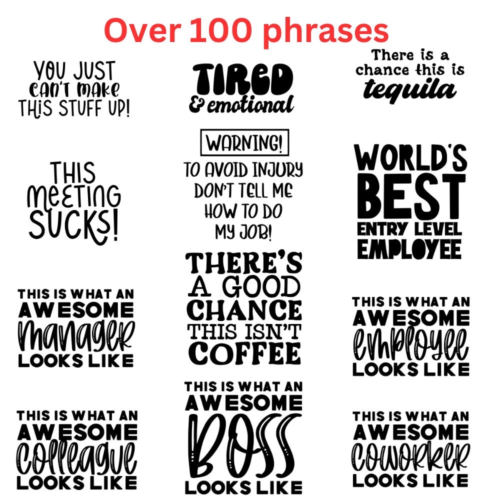 Funny Coffee Mug Saying Bundle - Png and Svg Format - Popular Coffee ...