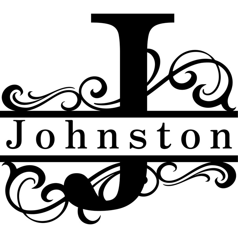 Elegant Monogram Digital File - Personalized Initials for Crafts ...