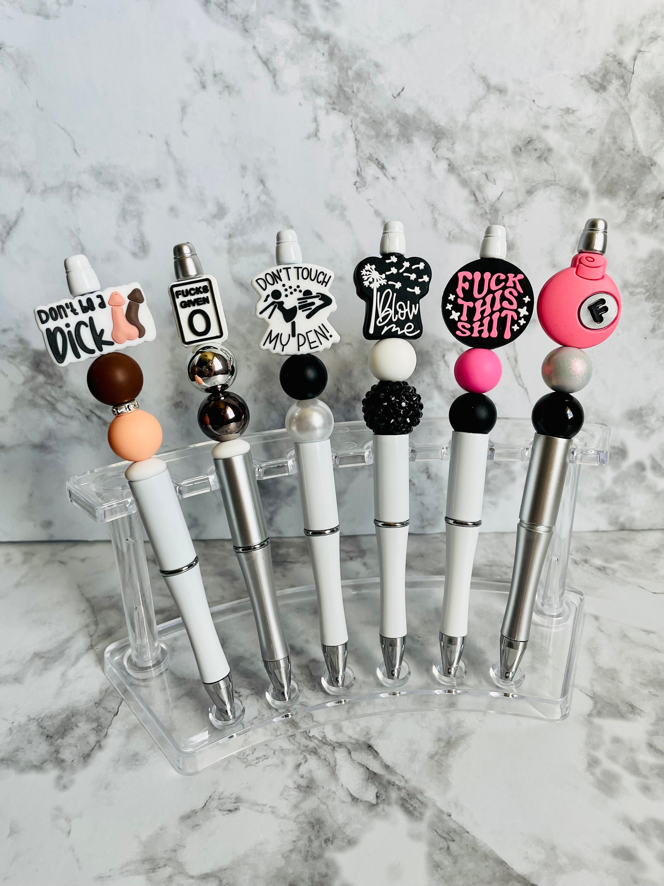Funny Adult Custom Beaded Focal Pens - Etsy