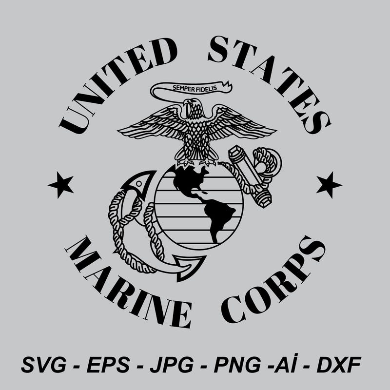 Marine Emblem Laser Files - Etsy
