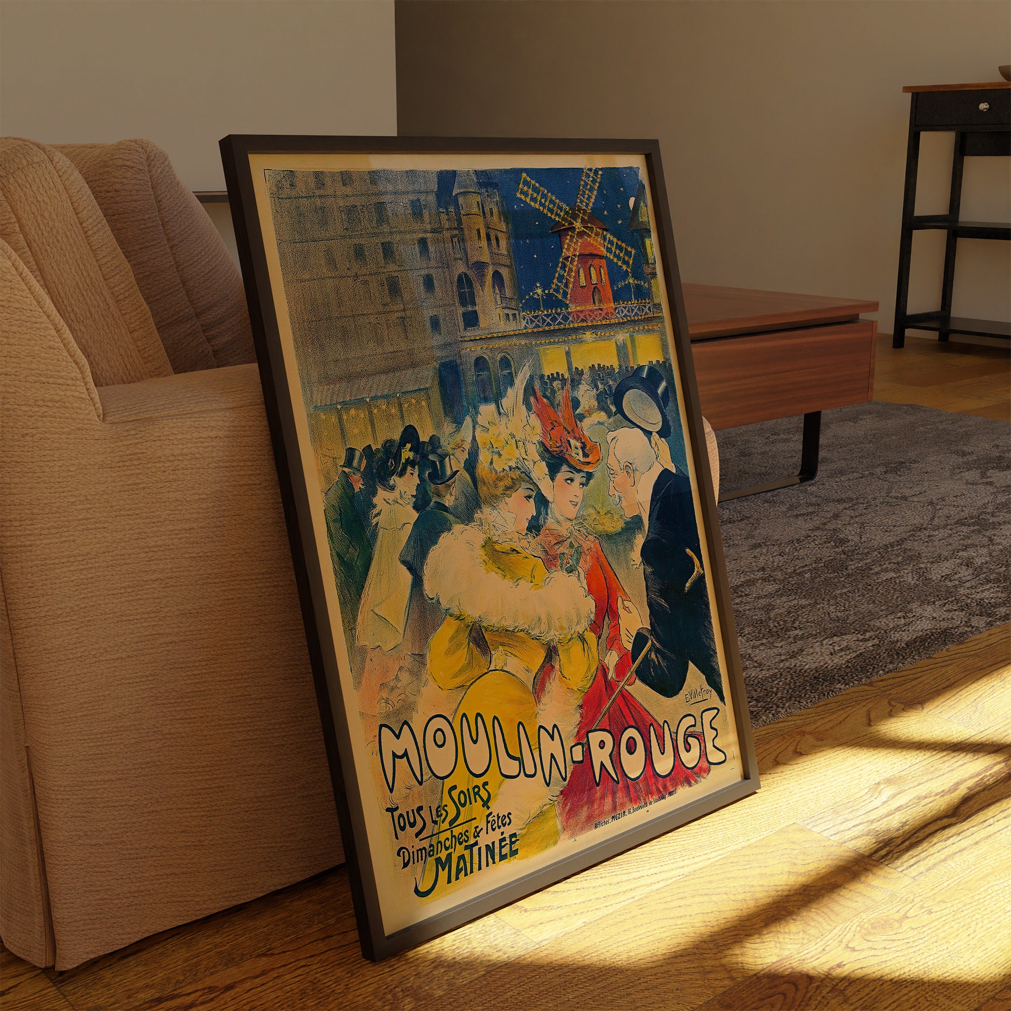 Moulin Rouge Paris Vintage Poster,vintage French Advert, Art Nouveau ...