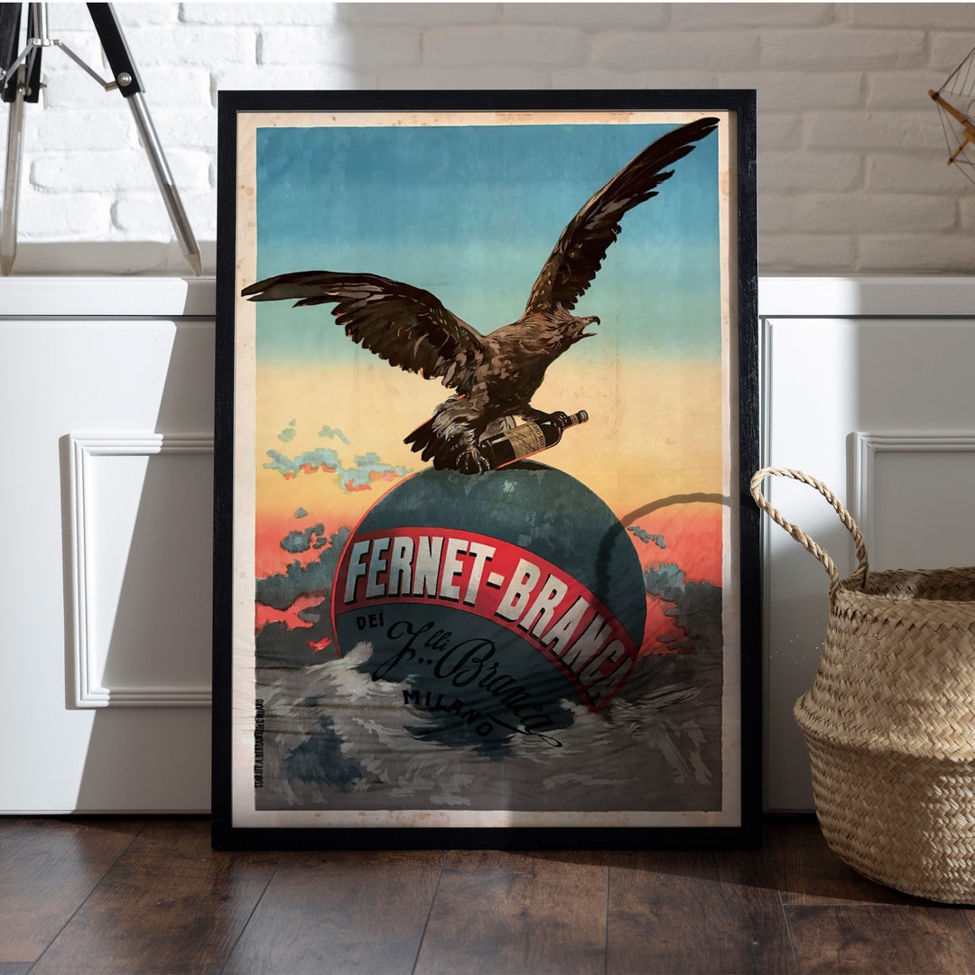 Fernet Branca, Classic Advertising Print Canvas Wall Art Vintage ...