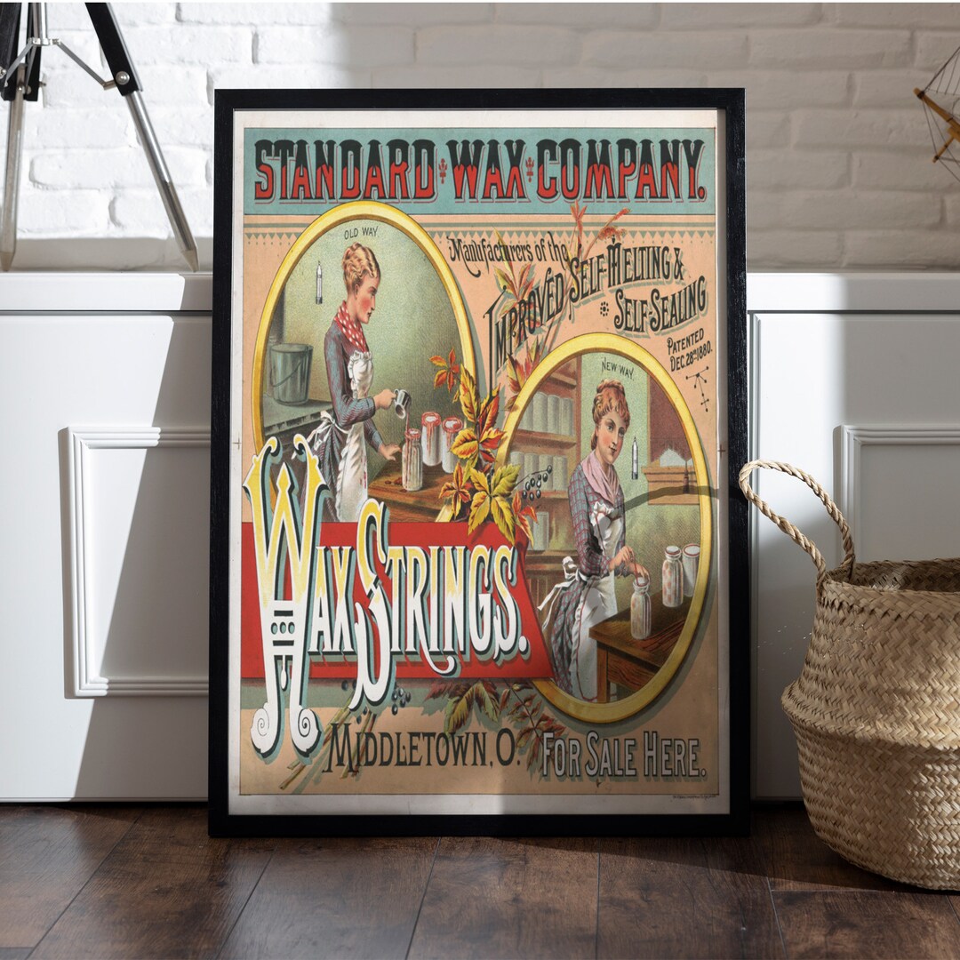 Standard Wax Company Vintage,french Advert, Art Nouveau, Vintage Poster ...