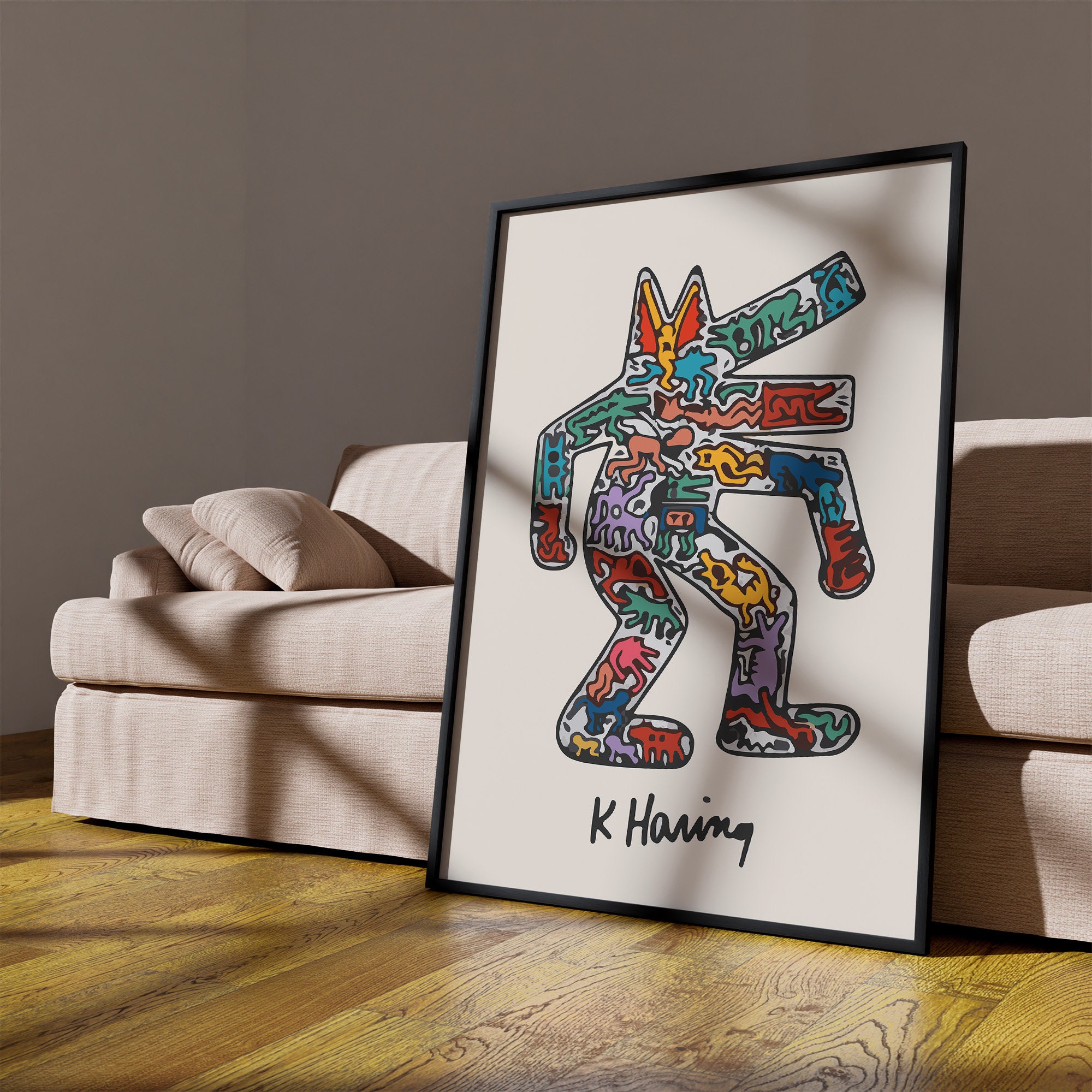 Keith Haring 1986 Dog,keith Haring Art Print, Keith Haring Art, Keith ...
