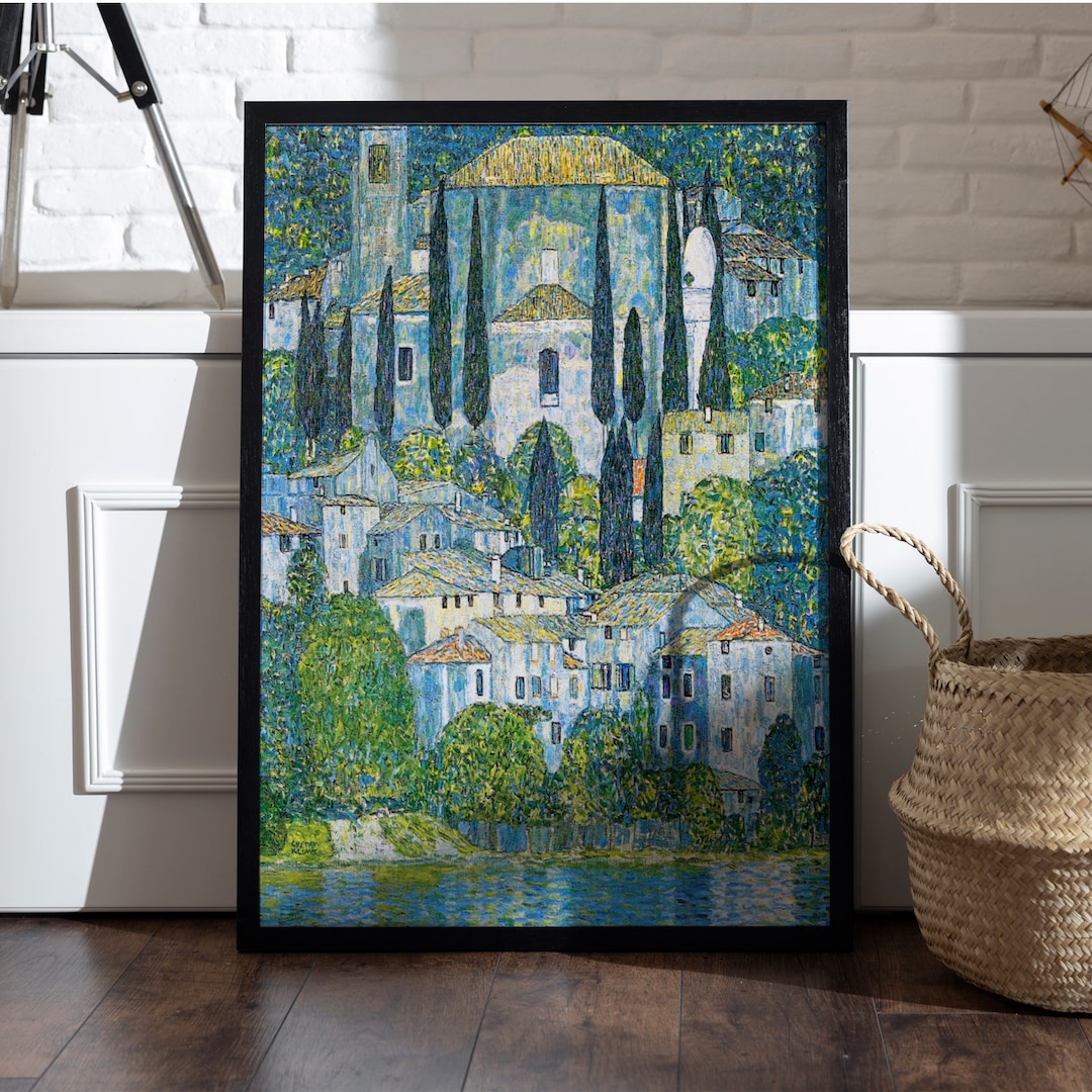 Toile de Gustav Klimt, église de Cassone impression art mural toile ...