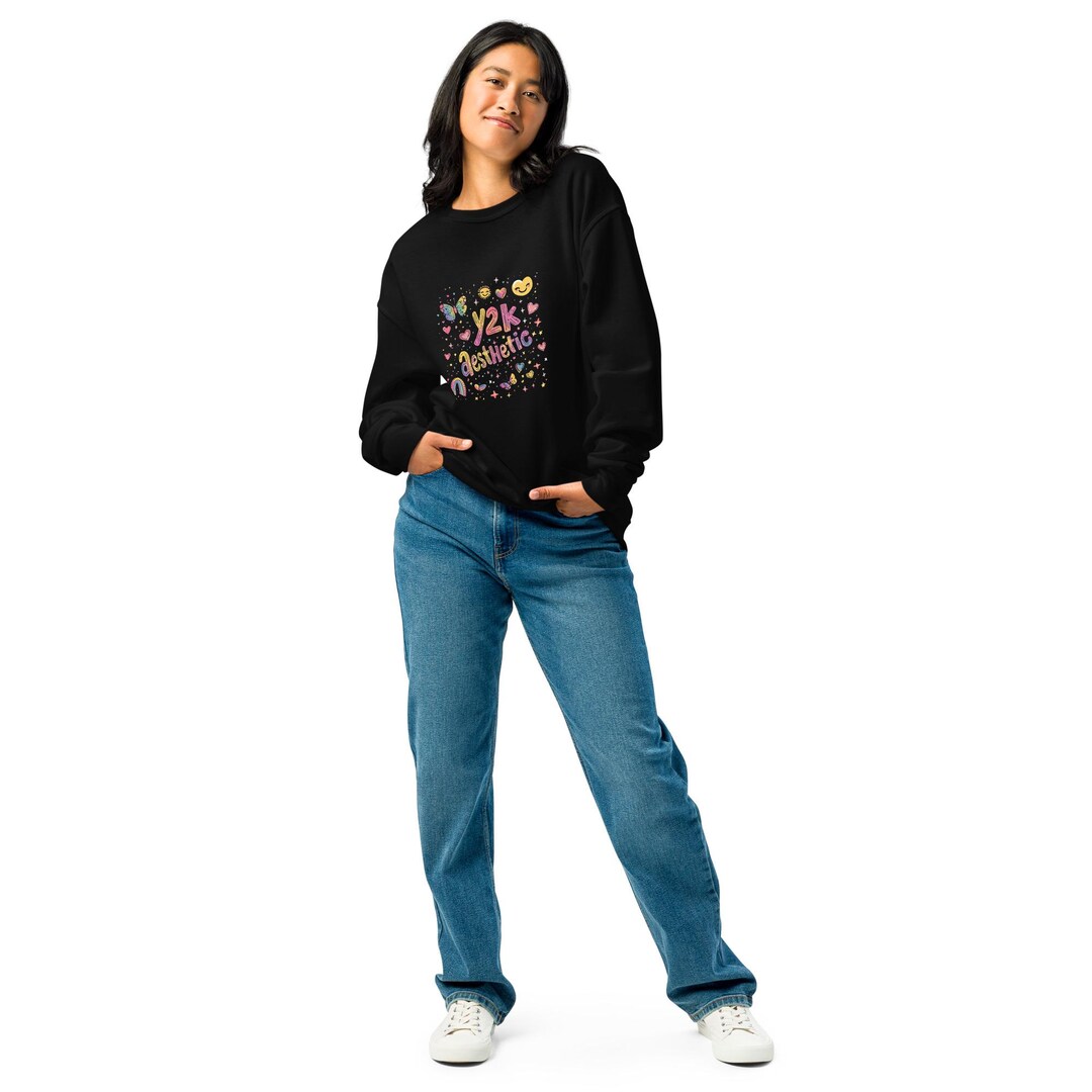 Y2K Aesthetic Crew Neck Sweatshirt – Retro Vibes for Trendsetters - Etsy