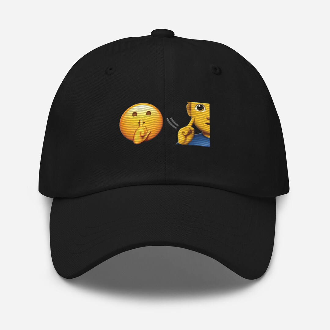 Shh I'm Mewing Emoji Embroidered Baseball Cap - Etsy