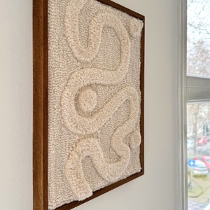 Traditional Wool Wall Art: Neutral Abstract Textile Artwork - Etsy