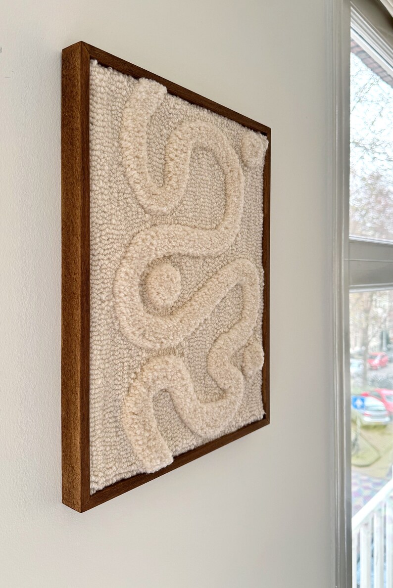 Traditional Wool Wall Art: Neutral Abstract Textile Artwork - Etsy