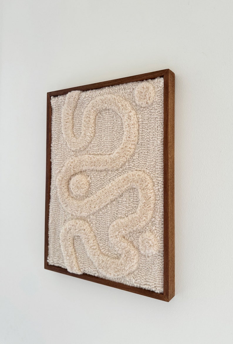 Traditional Wool Wall Art: Neutral Abstract Textile Artwork - Etsy
