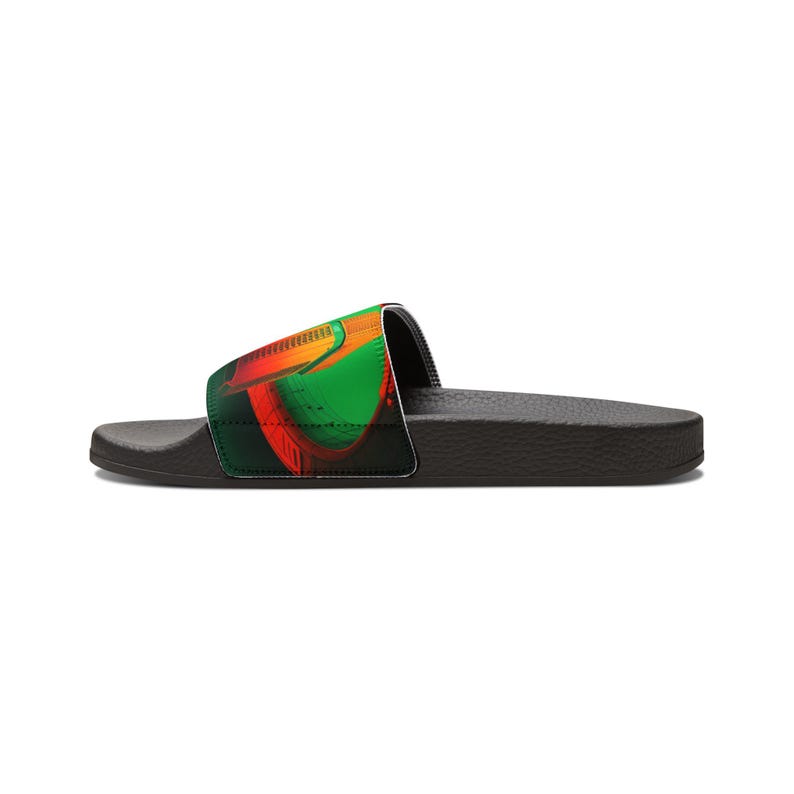 Sci Fi Futuristic Art Slides, Men's Removable-strap, Space Age Beach ...