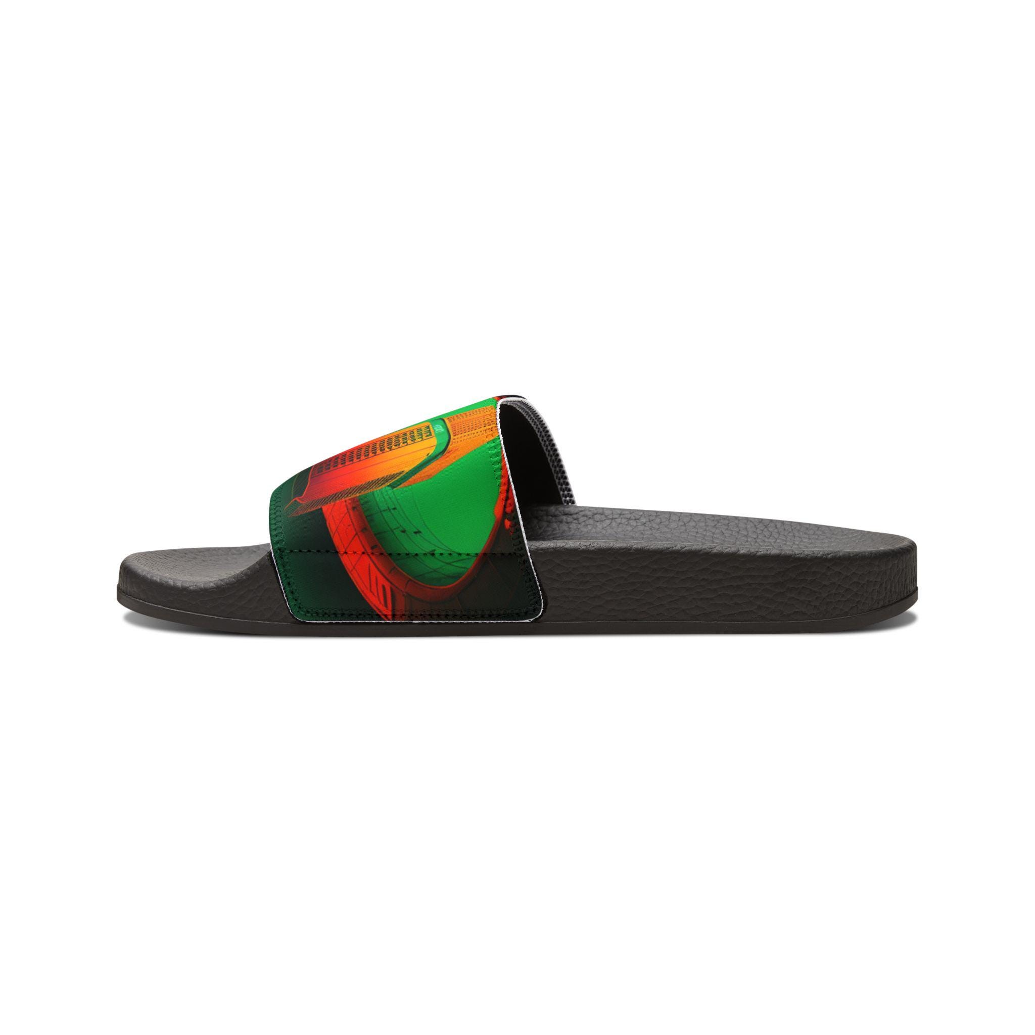 Sci Fi Futuristic Art Slides, Men's Removable-strap, Space Age Beach ...