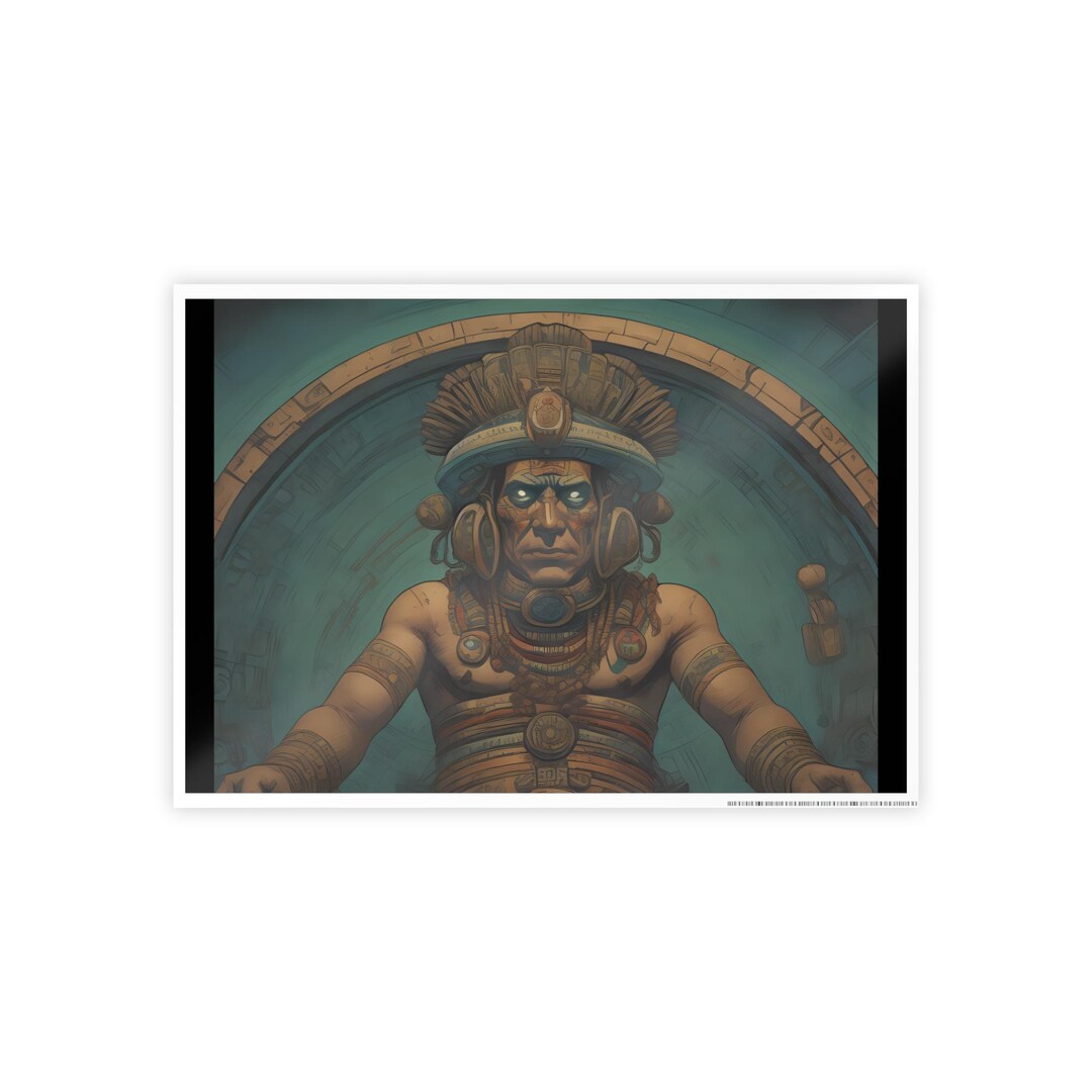 Poster Art Print, Mayan Portrait Gloss Posters, Wall Decor, Home Office ...