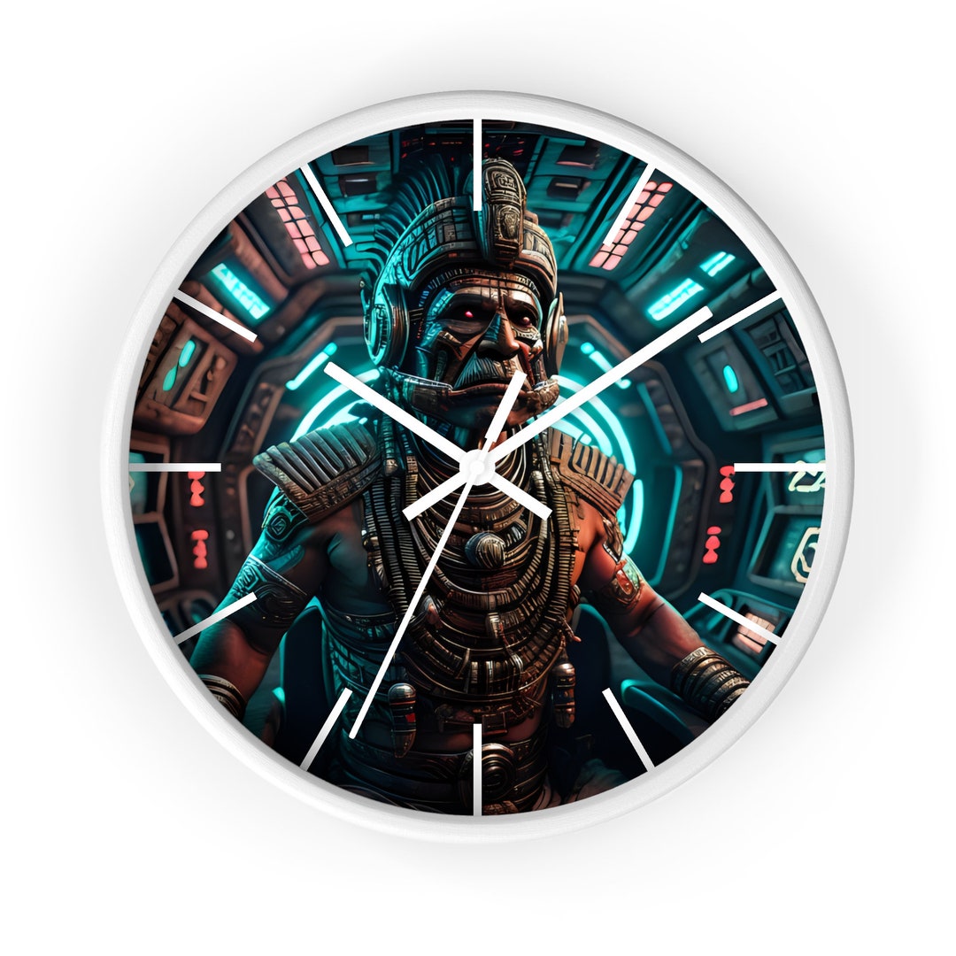 Wall Clock Mayan UFO Pilot - Etsy