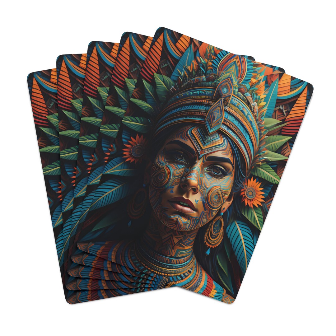 Aztec Woman Custom Poker Cards - Etsy