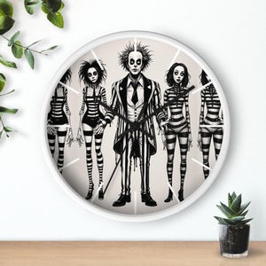 Beetlejuice Wall Clock, Spooky Design, Halloween Decor, Gothic Home ...