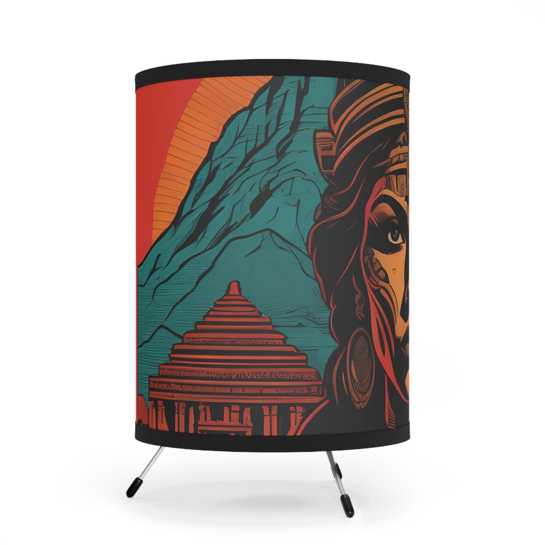 Aztec Lamp, Shade Bedside Lamp, Reading Light, Unique Table Lamp ...