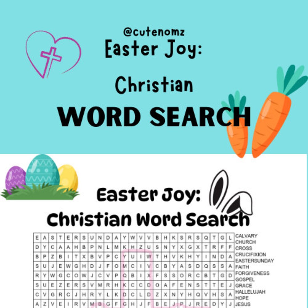 Printable Christian Easter Word Search | Easter Religious Printable ...