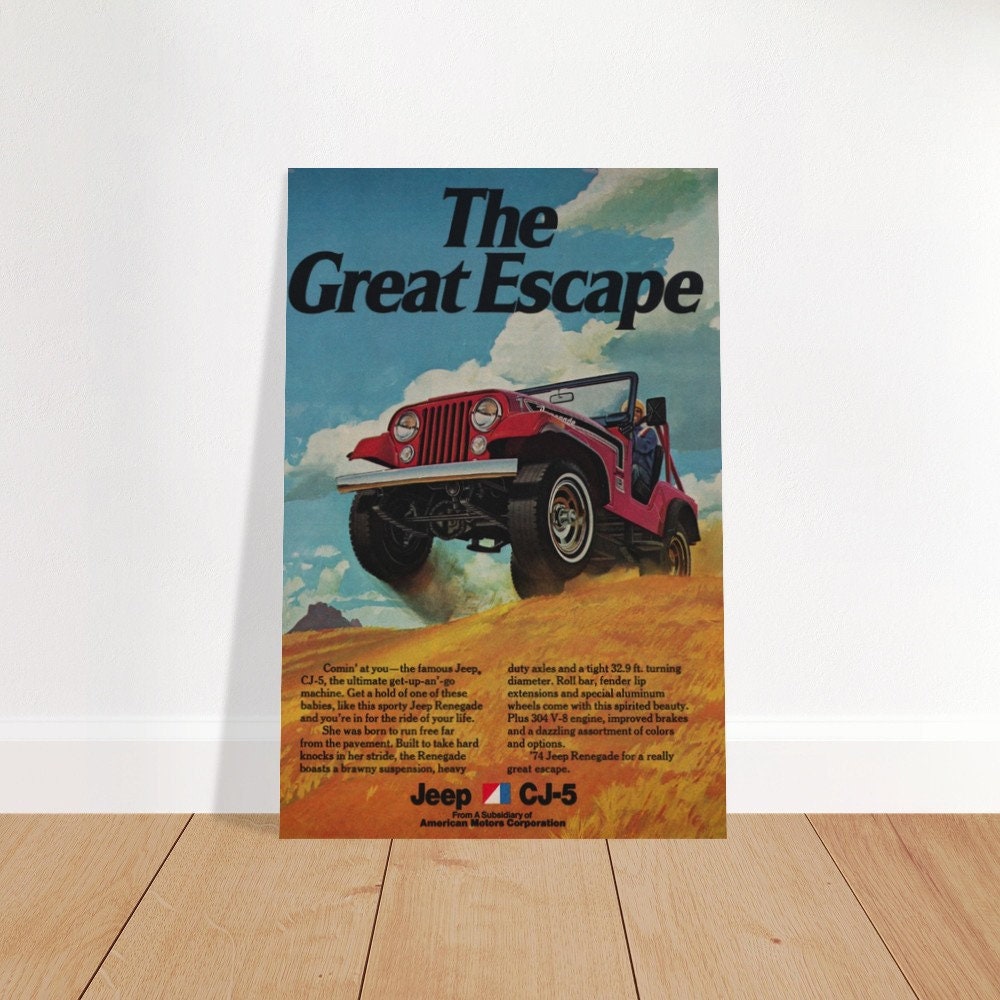 Jeep 1970s Advertisement: Classic Matte Paper Poster - Etsy