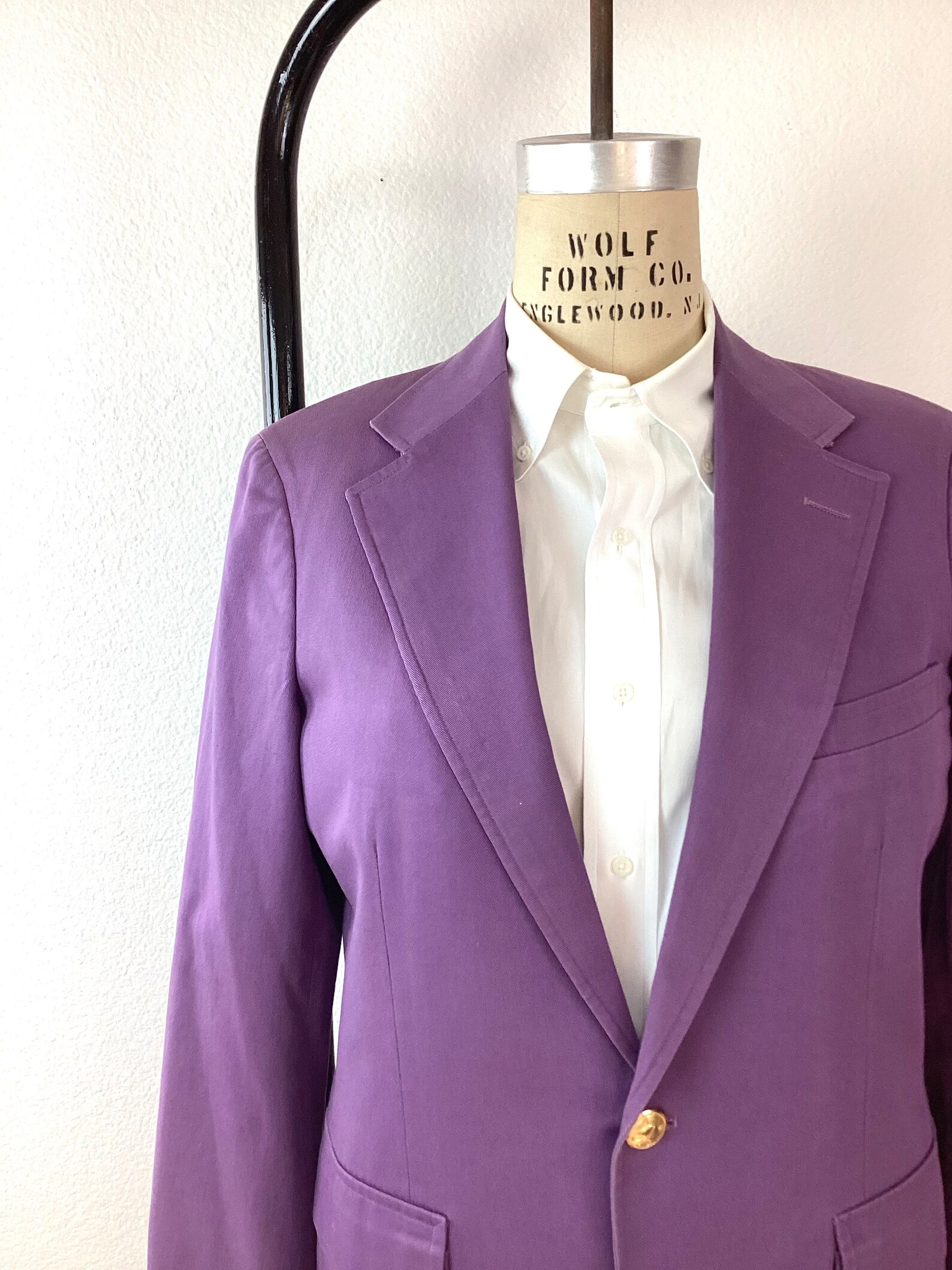 Vintage POLO by RALPH LAUREN Purple Cotton Jacket / Sports Coat ...