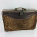 Vintage 1970s CARRY ON & Overnight SUITCASE Brown Suede and Leather ...