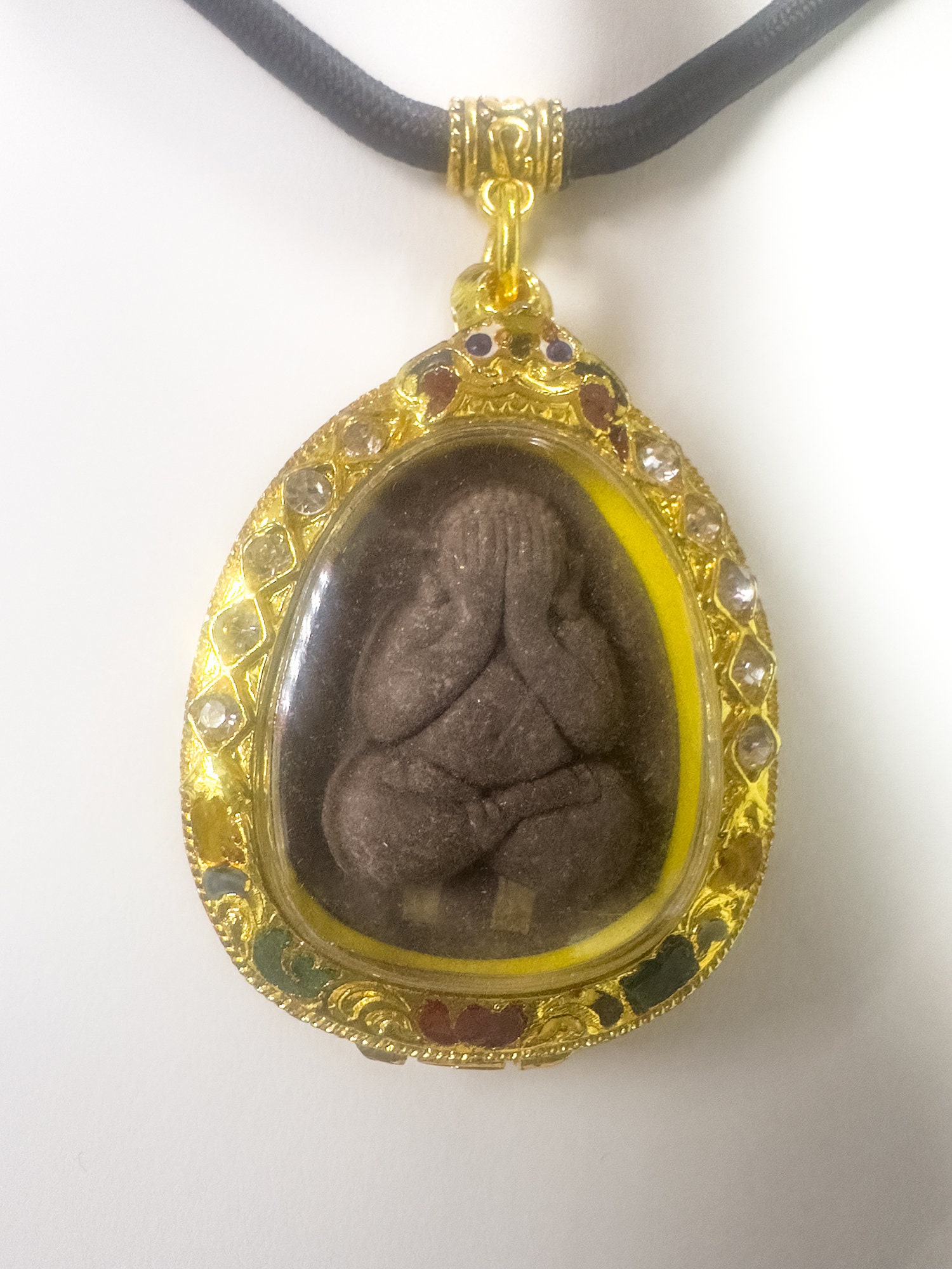 Vintage Pidta Close Eye Thai Buddha Amulet Pendant Antique Buddhist ...