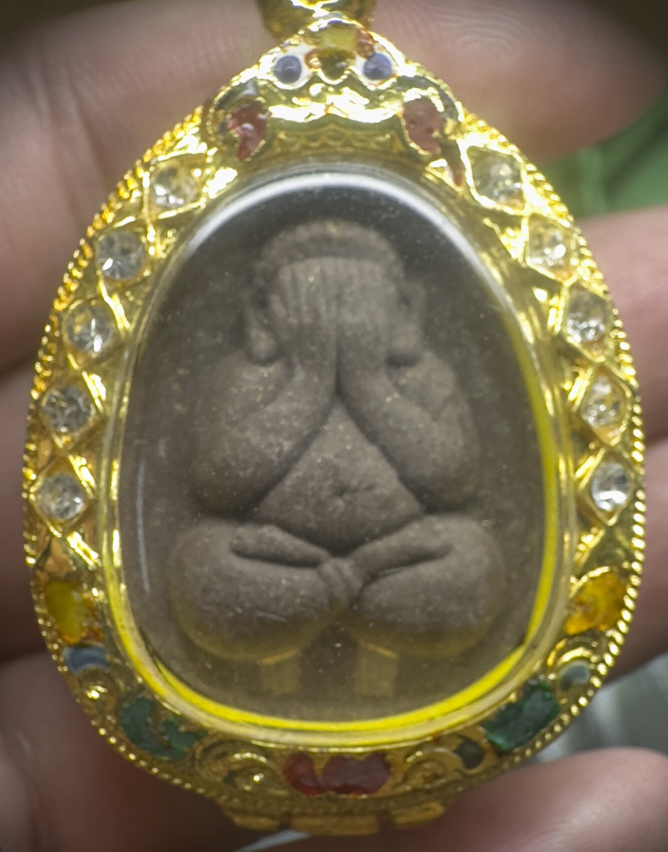 Vintage Pidta Close Eye Thai Buddha Amulet Pendant Antique Buddhist ...