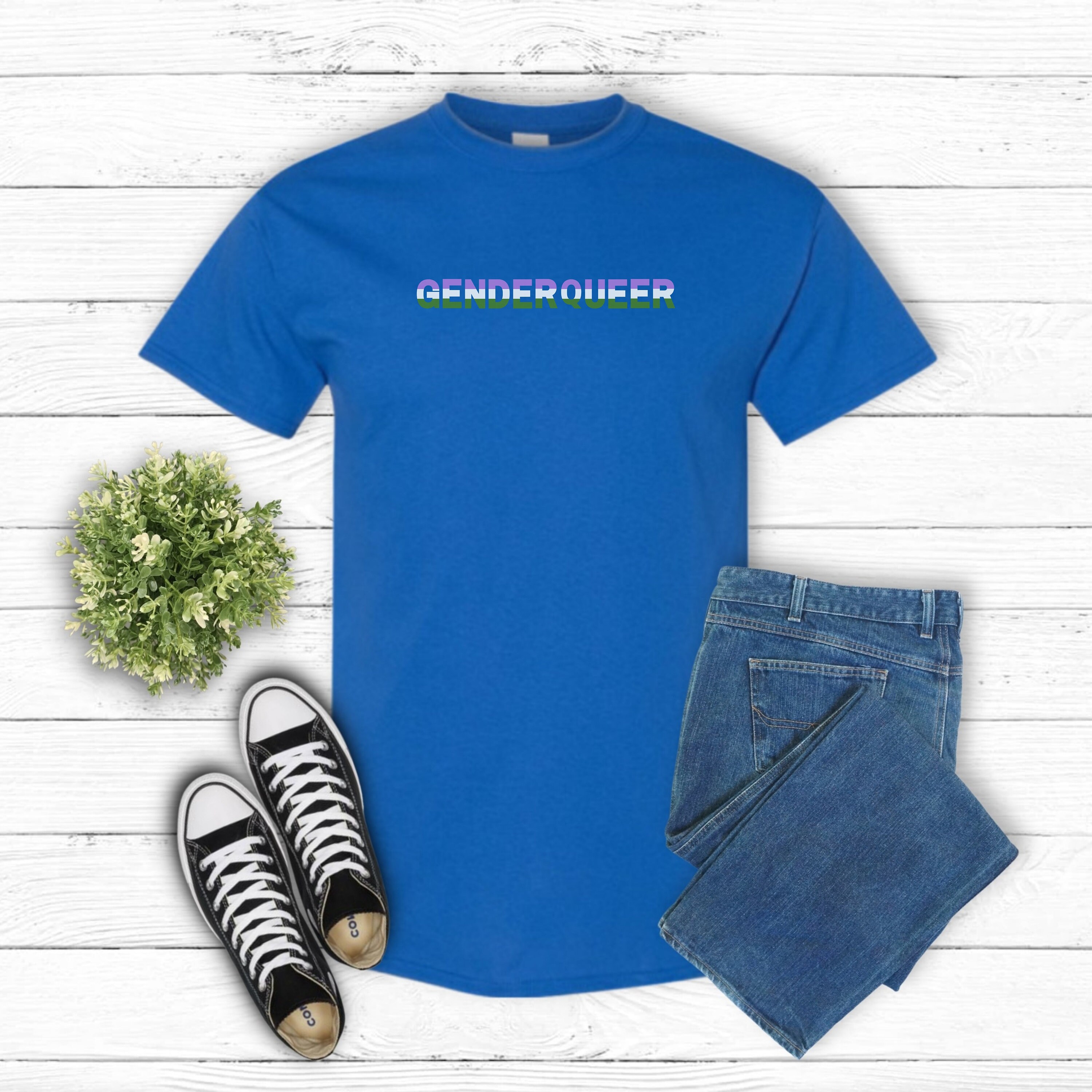 Genderqueer Flag Shirt, Genderqueer Flag, Identity Shirt, LGBT Flag ...