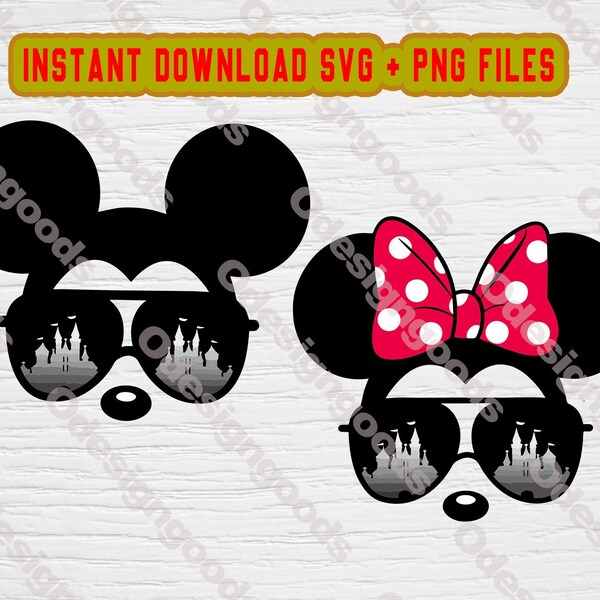 Mickey Mouse With Glasses Svg - Etsy