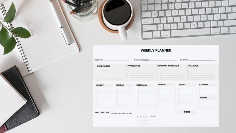 Dashboard Weekly Planner / Planning / Weekly Goal Setting ...