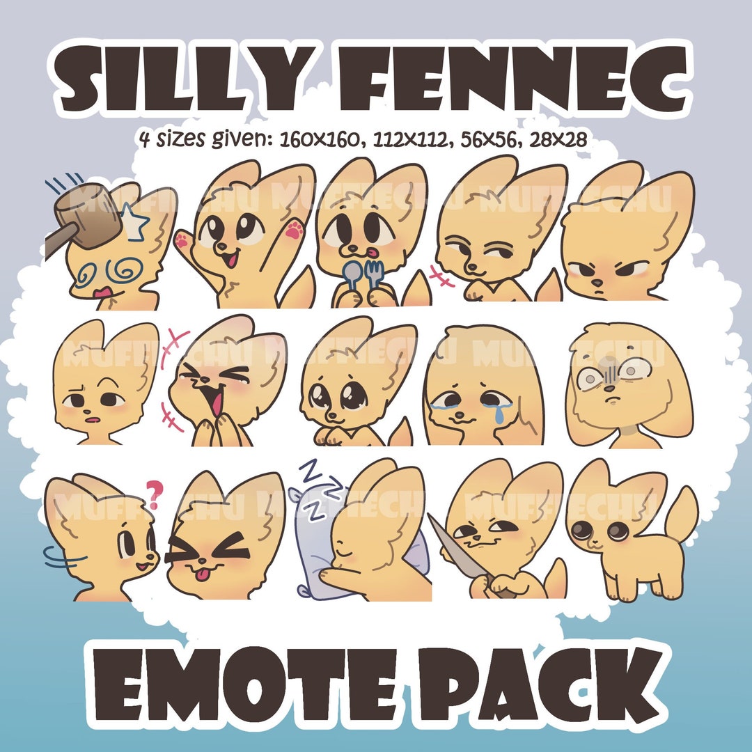 Twitch|discord Fennec Emotes (15) - Etsy