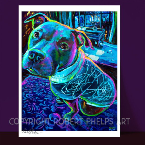 Goth Dog Painting - Etsy