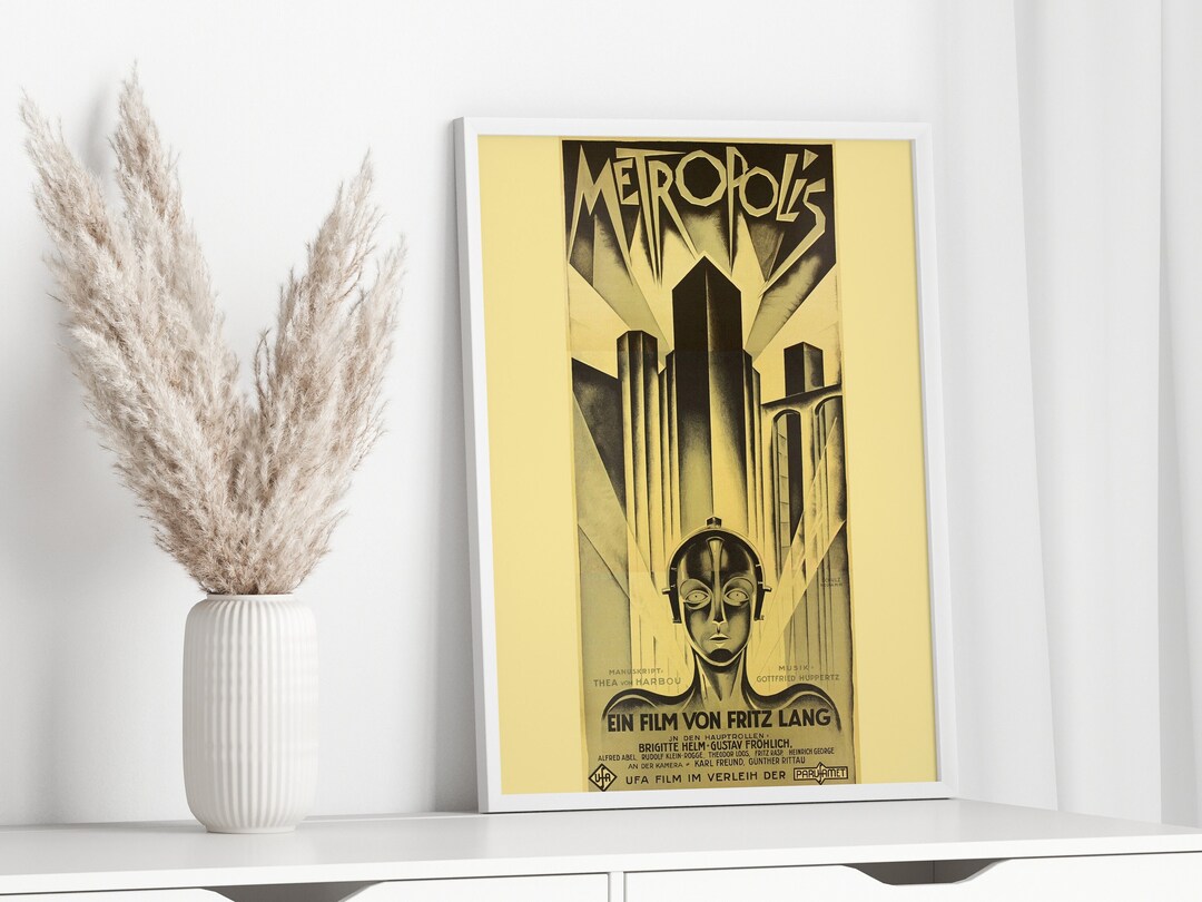 Metropolis 1927 Poster, Vintage Classic Movie Poster, Retro Movie ...